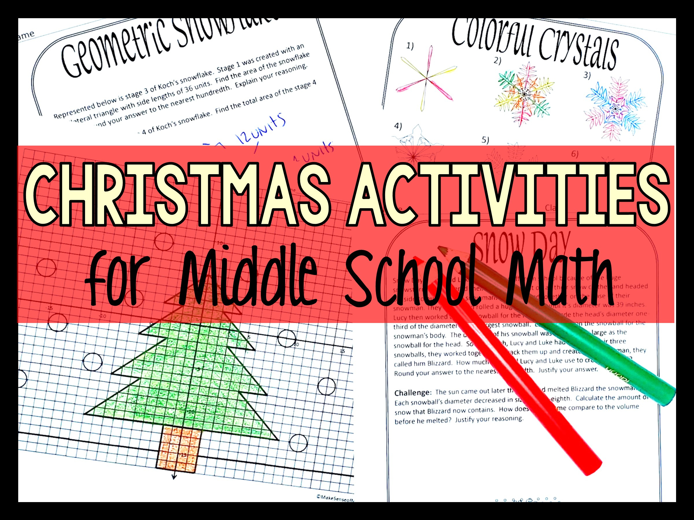 7th Grade Christmas Math Worksheets | Printable Worksheets