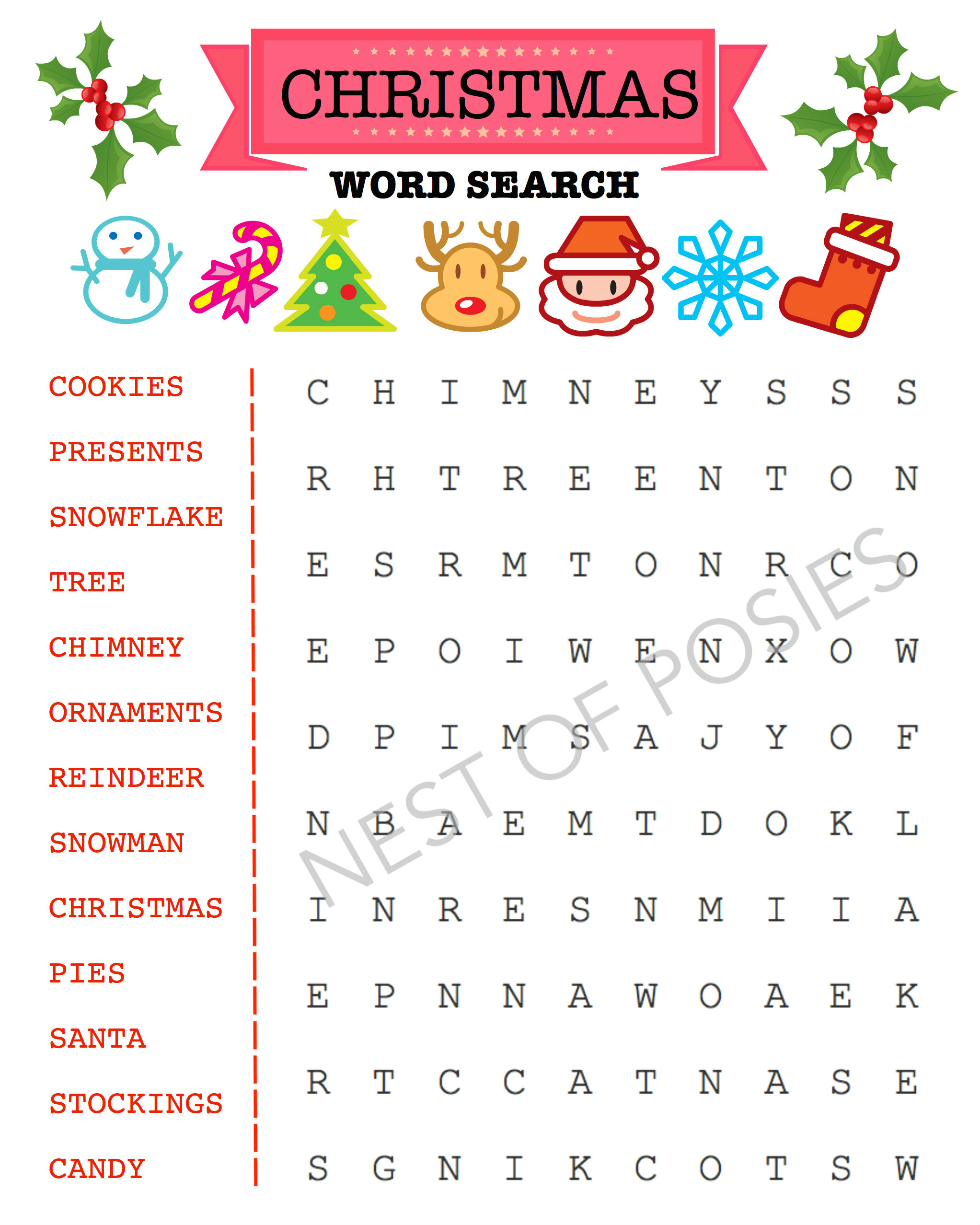 Free Christmas Puzzle Worksheets | Printable Worksheets